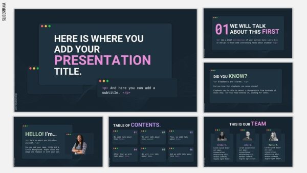 Anyone can code! Free presentation template. - desainae.com