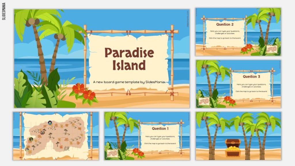 Paradise Island, a new board game template. - desainae.com