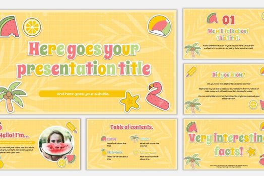 Joyce, fun and creative free slides theme. – Desainae.com