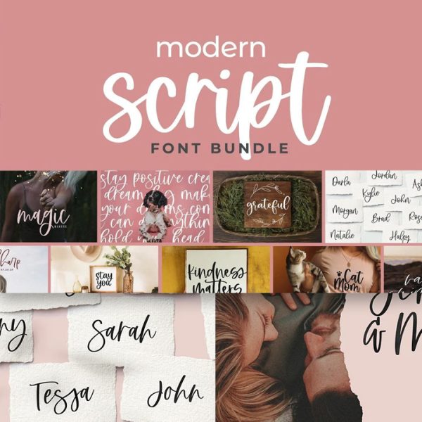 Modern Script Fonts Bundle - desainae.com