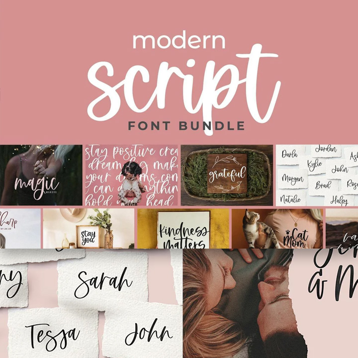 Modern Script Fonts Bundle - desainae.com