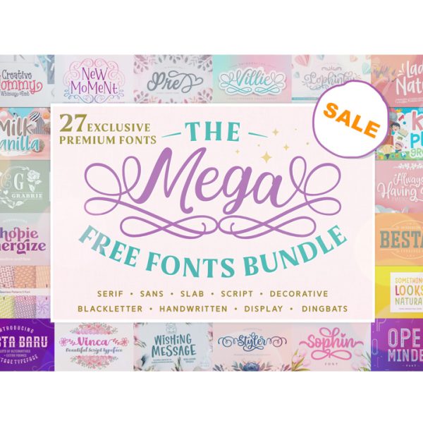 The Mega Free Fonts Bundle - desainae.com