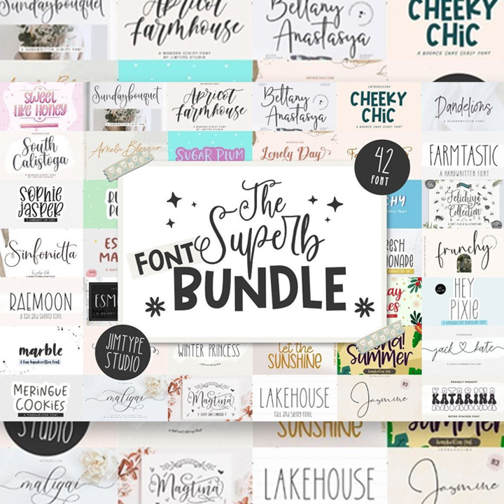 The Superb Font Bundle Desainae