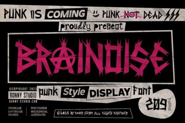 20+ Font Punk Terbaik untuk Desain Rad - desainae.com